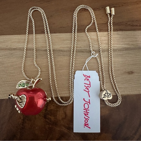 Betsey Johnson | Jewelry | Authentic Betsey Johnson Back To School Red ...